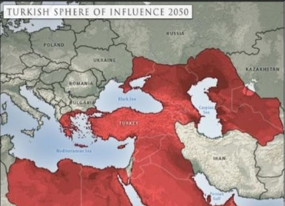 Προκλητικός χάρτης «Μεγάλης Τουρκίας» με Ελλάδα, Λιβύη και Ρωσία ...
